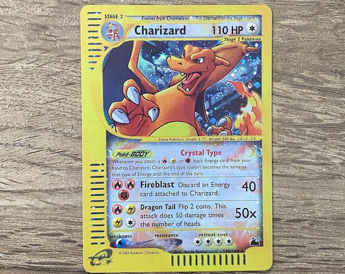2003 Skyridge Charizard Holographic Pokemon Proxy Card - Etsy