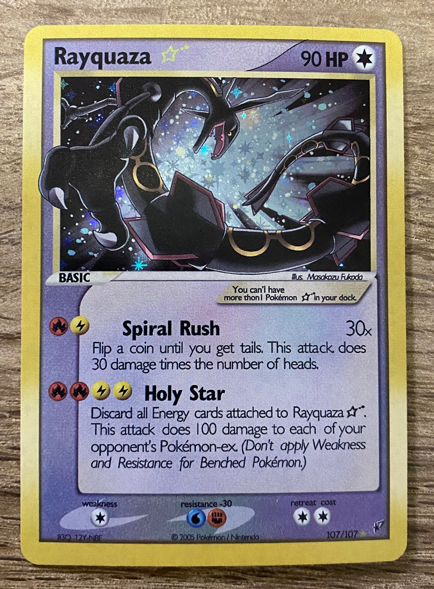 2005 Rayquaza Star Holographic Proxy Card - Etsy