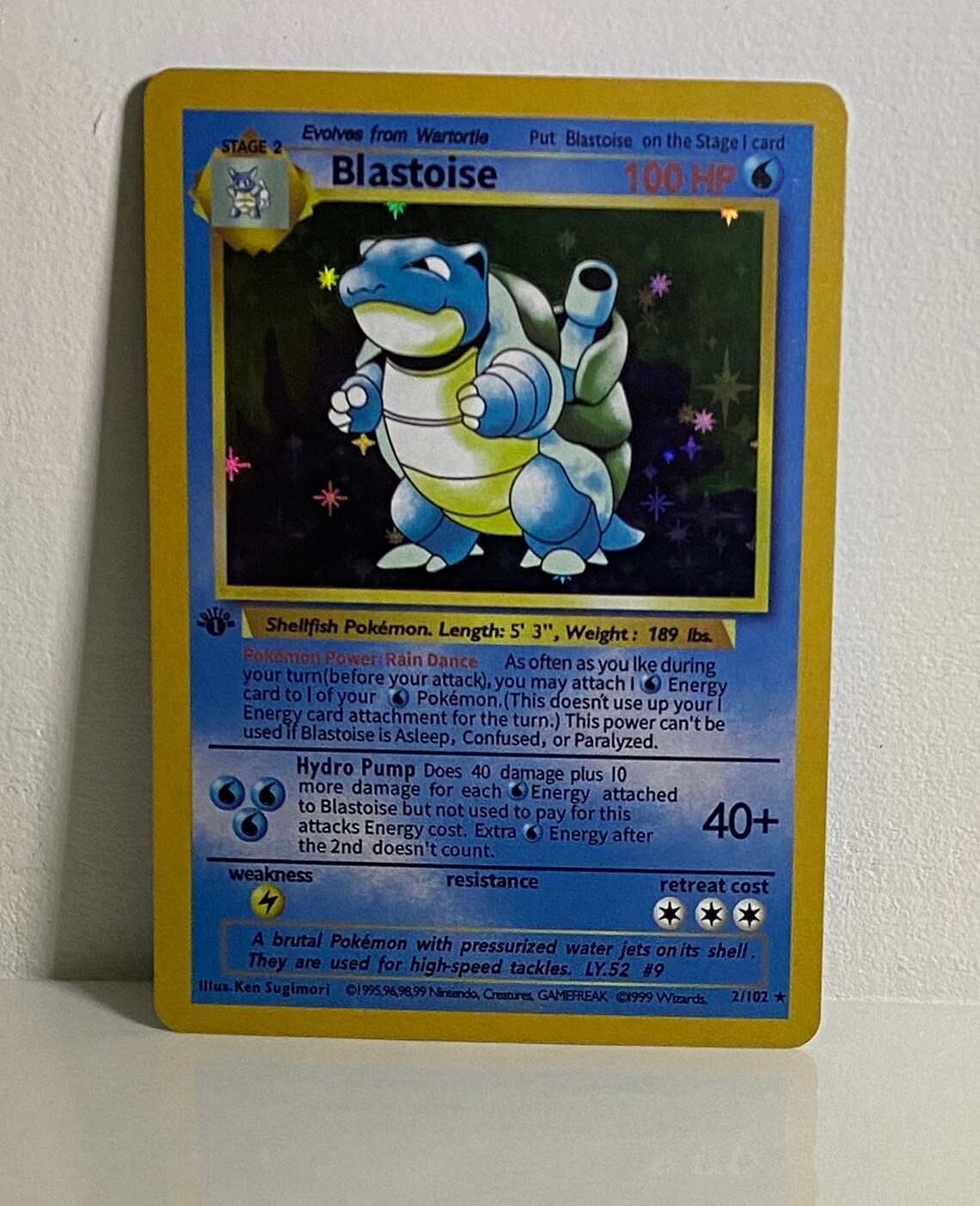 1999 Blastoise 1st Edition Holographic Proxy Card - Etsy