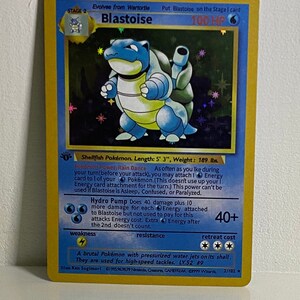 1999 Blastoise 1st Edition Holographic Proxy Card - Etsy
