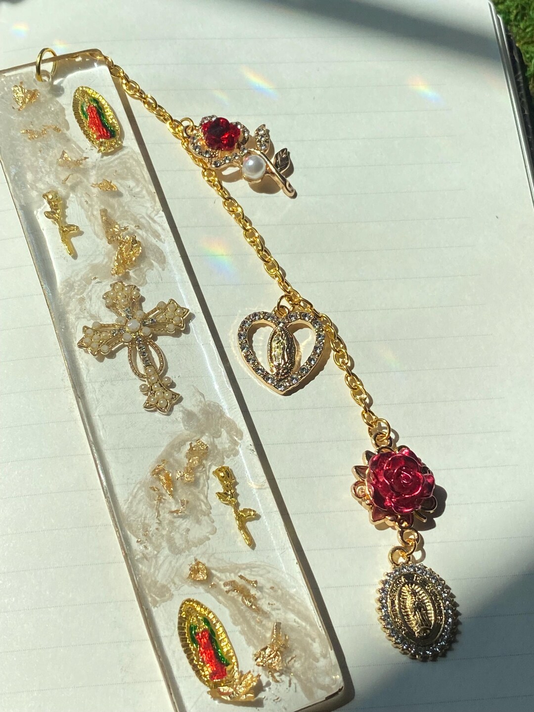 Resin Bookmark Virgin Mary Bookmark Journal Accessories Gift for Her ...