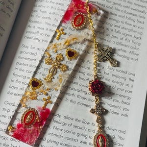 Resin Bookmark Virgin Mary Bookmark Bible Accessories Virgen De ...