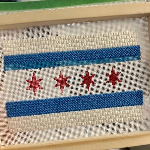 Chicago Flag Needlepoint, Needlepoint Sign or Ornament - Etsy
