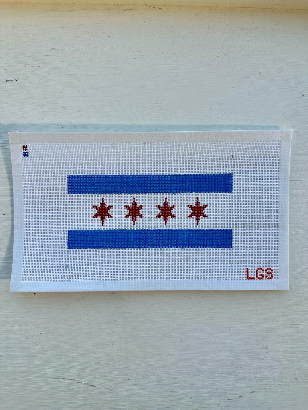 Chicago Flag Needlepoint, Needlepoint Sign or Ornament - Etsy