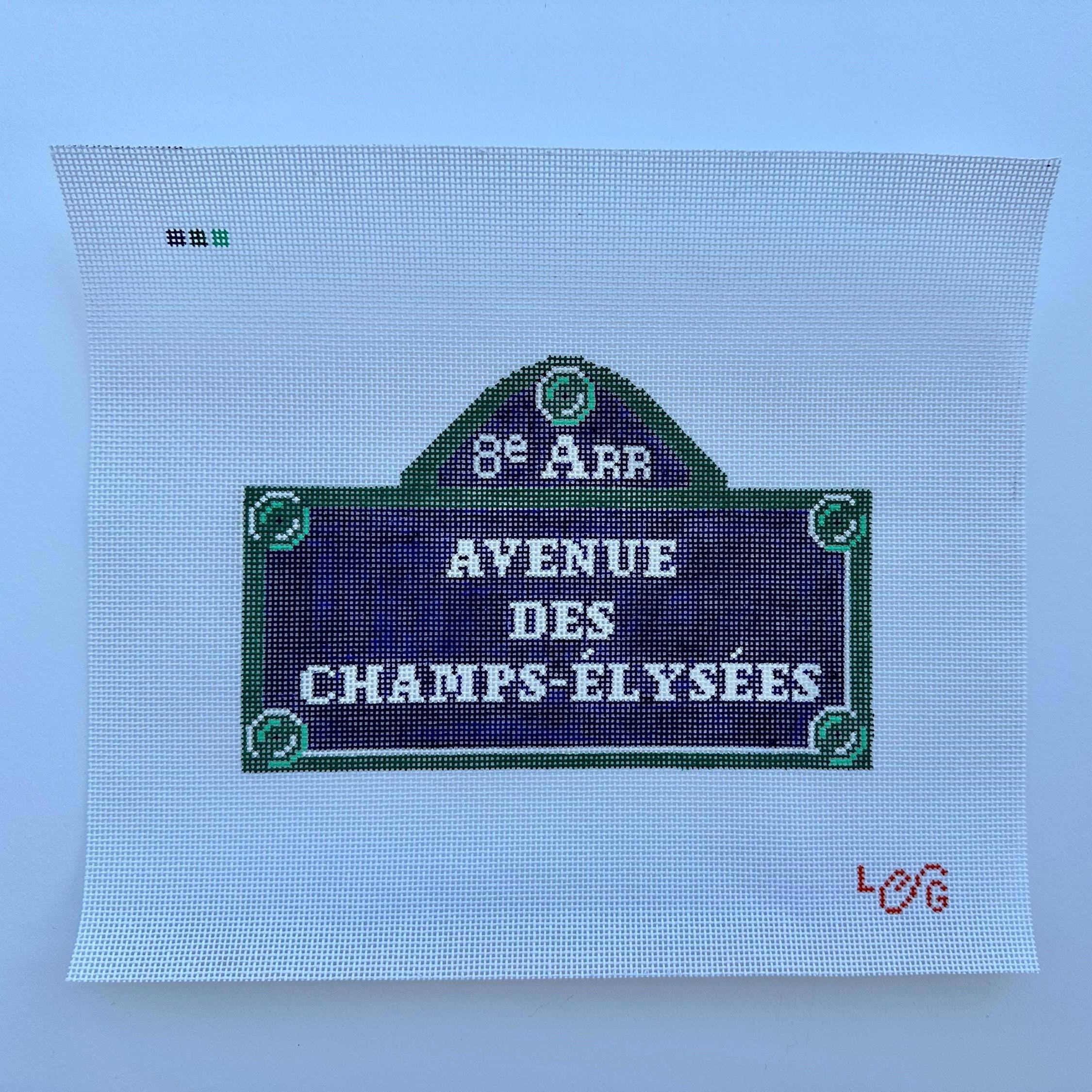 Parisian Street Sign Needlepoint Canvas - Etsy