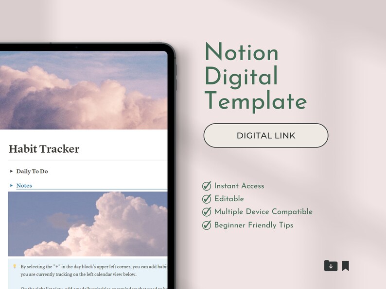 Habit Tracker Notion Habit Tracker Template Notion Planner Agenda ...