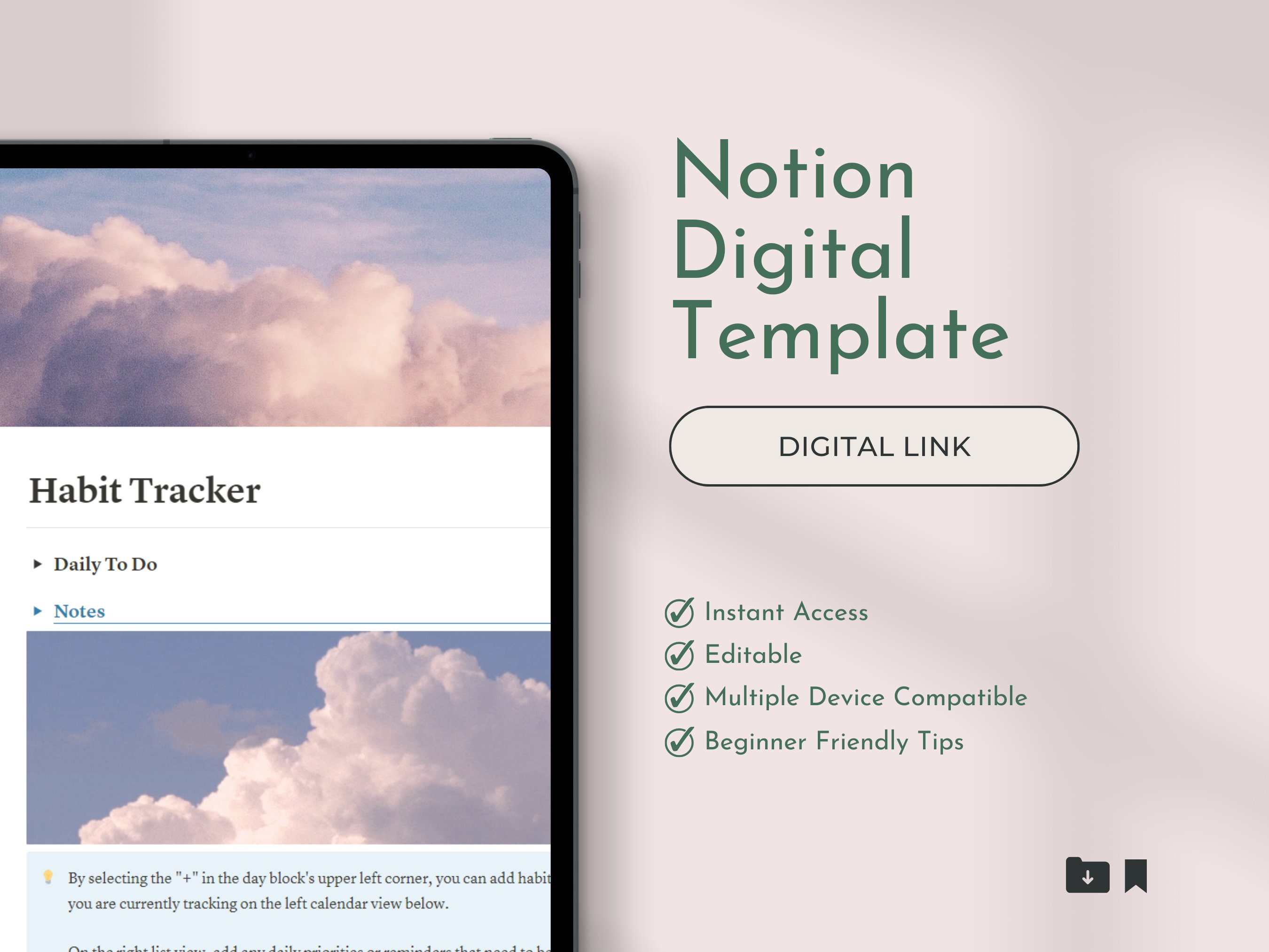 Habit Tracker Notion Habit Tracker Template Notion Planner Agenda ...