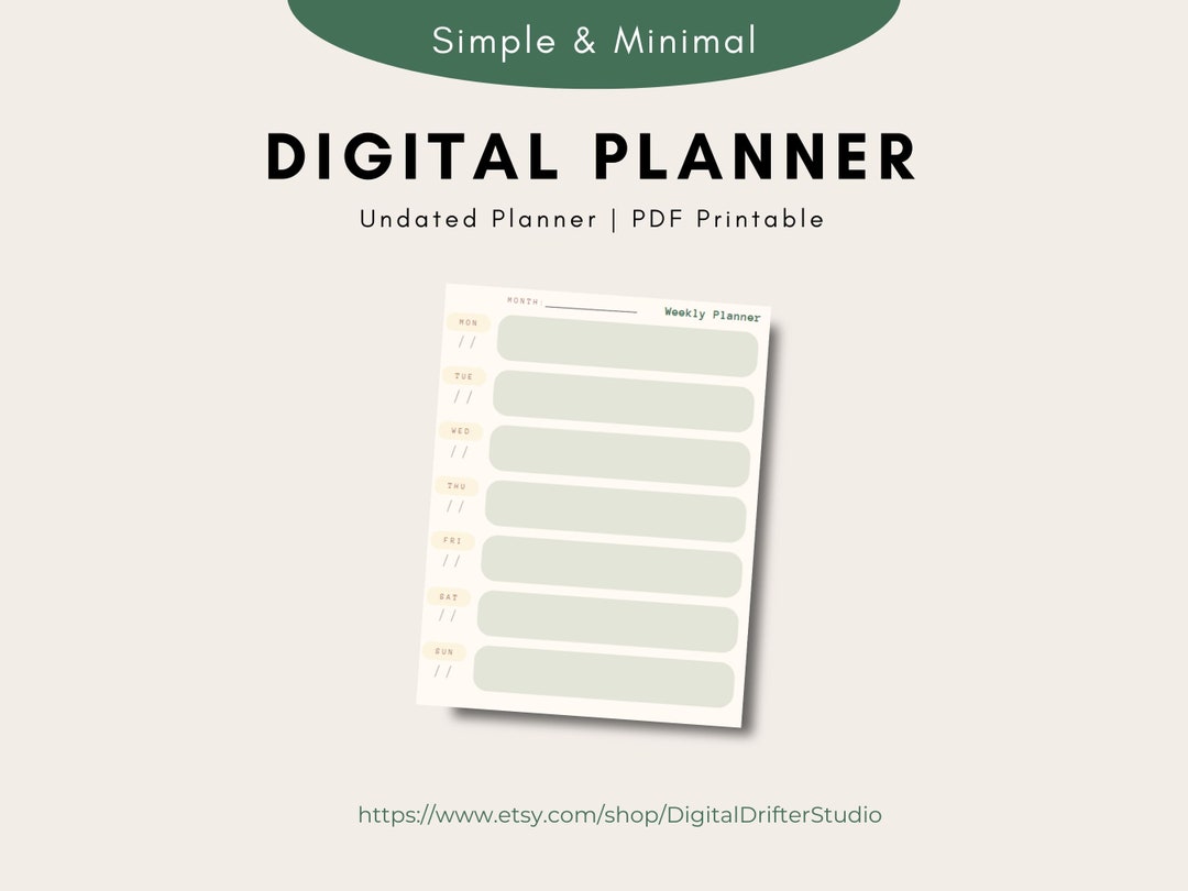 Week at a Glance Weekly to Do List Template Weekly Planner Template ...