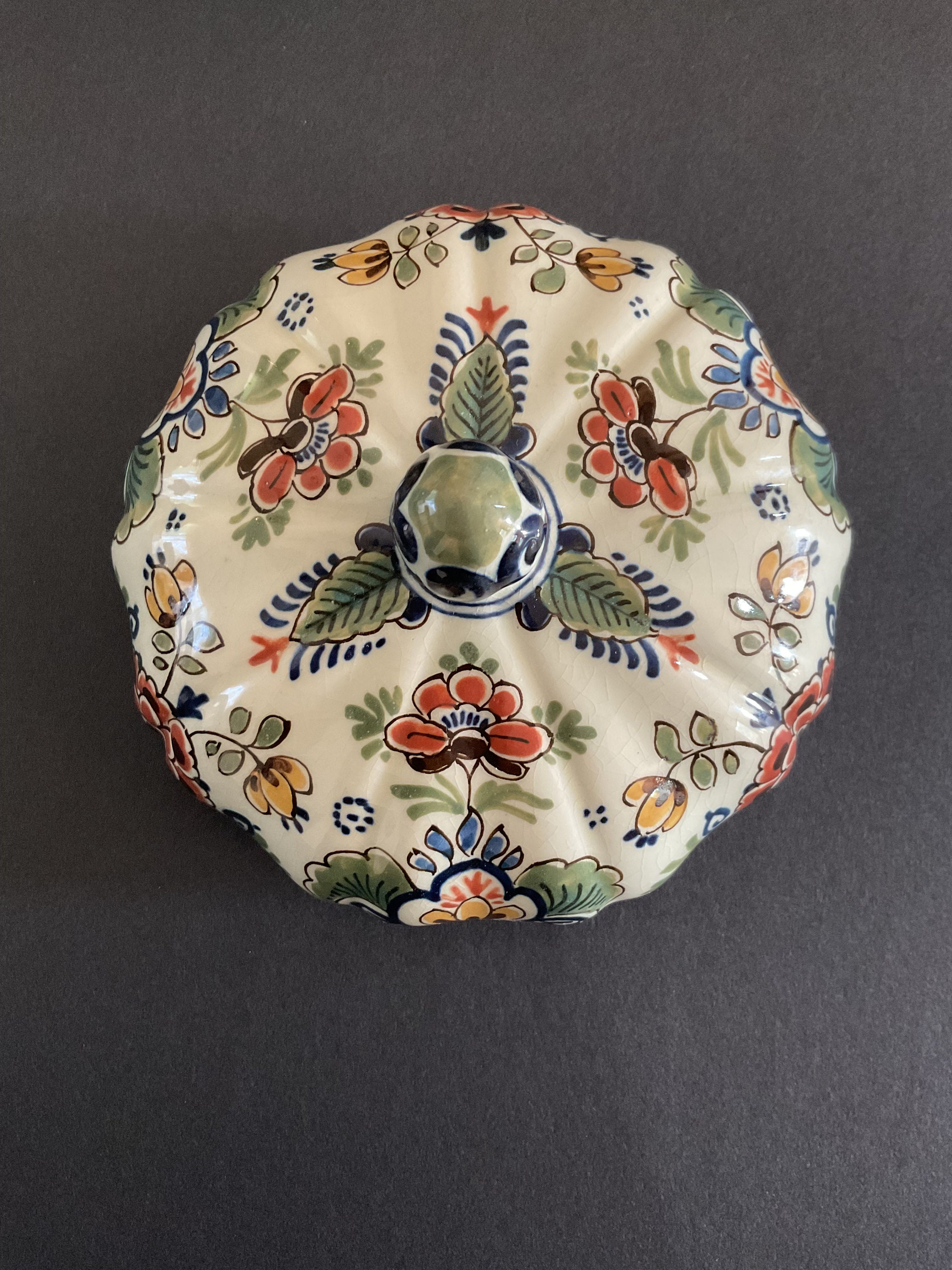 Rare Delf Ceramic Sugar/candy Bowl Dish With Lid - Etsy