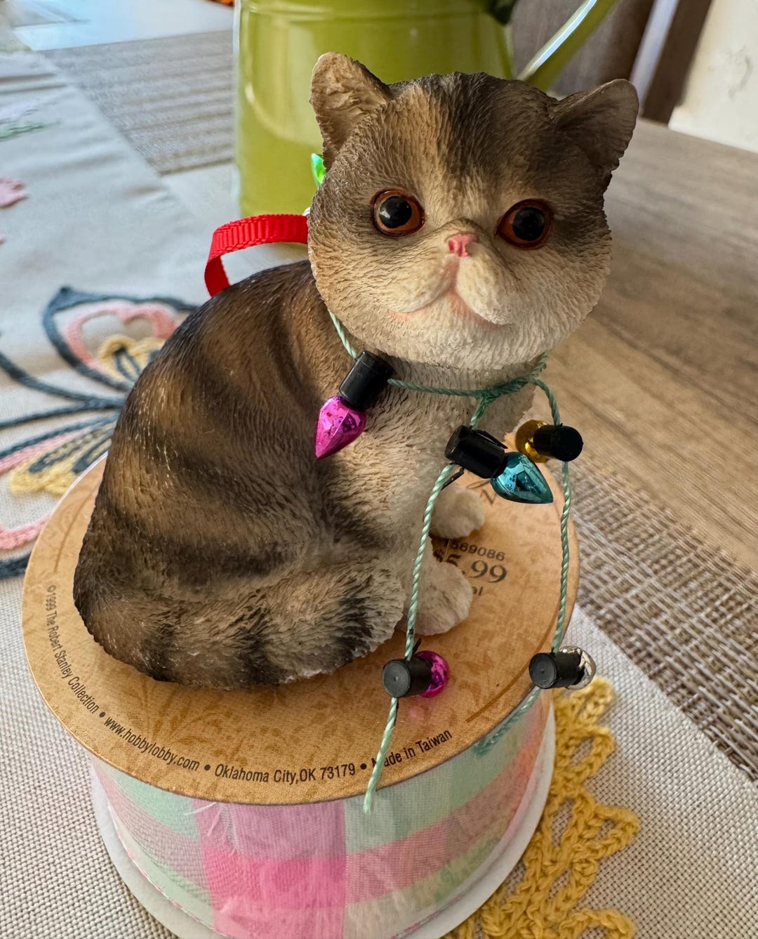 Sandicast Calico Exotic Shorthair Cat Christmas Tree Ornament! - Etsy