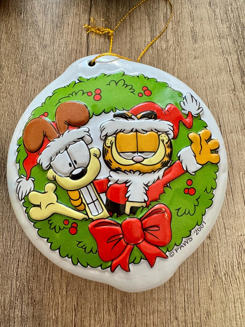 Garfield Tin Collectible and Vintage Ornaments - Etsy