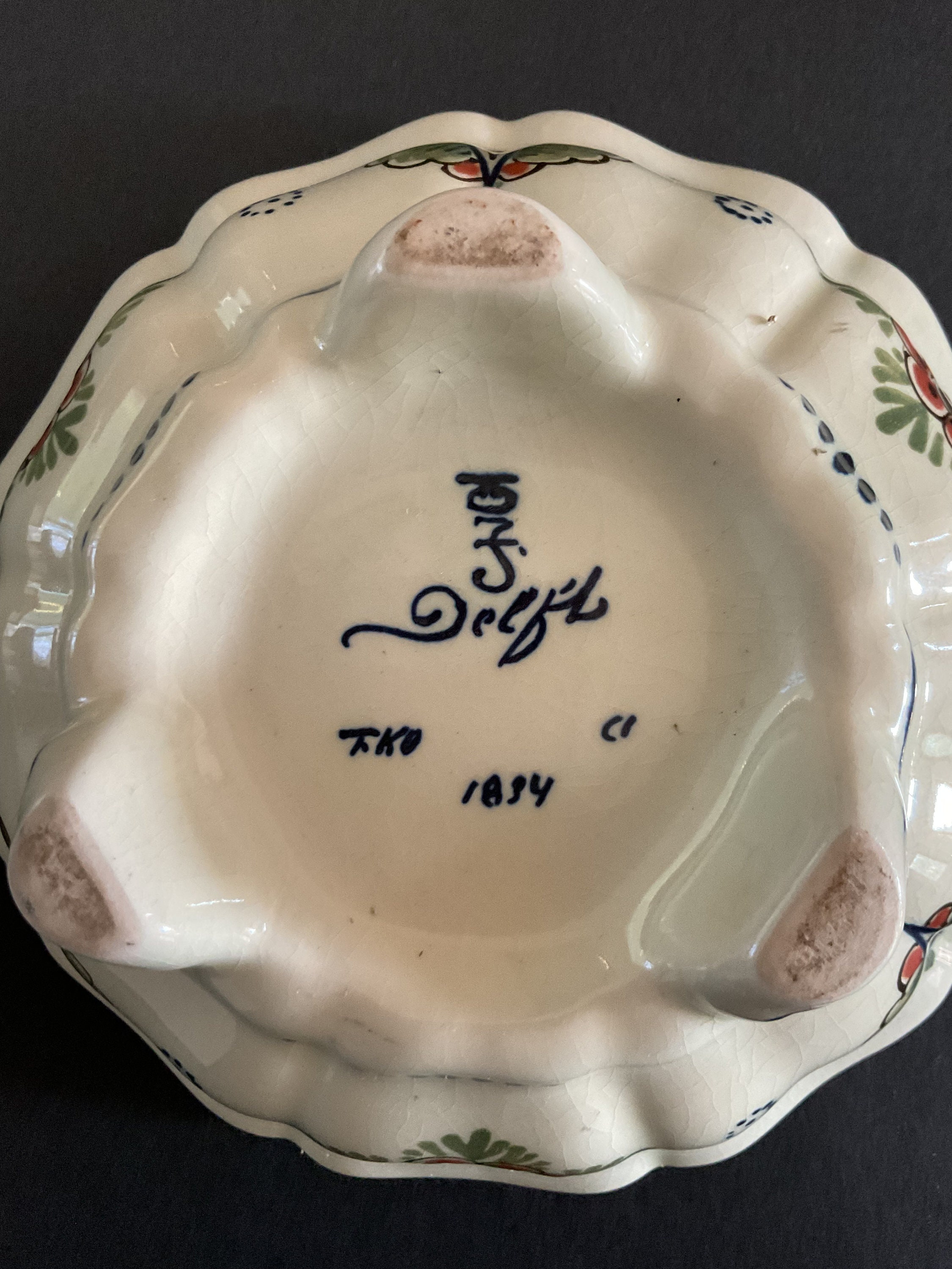 Rare Delf Ceramic Sugar/candy Bowl Dish With Lid - Etsy