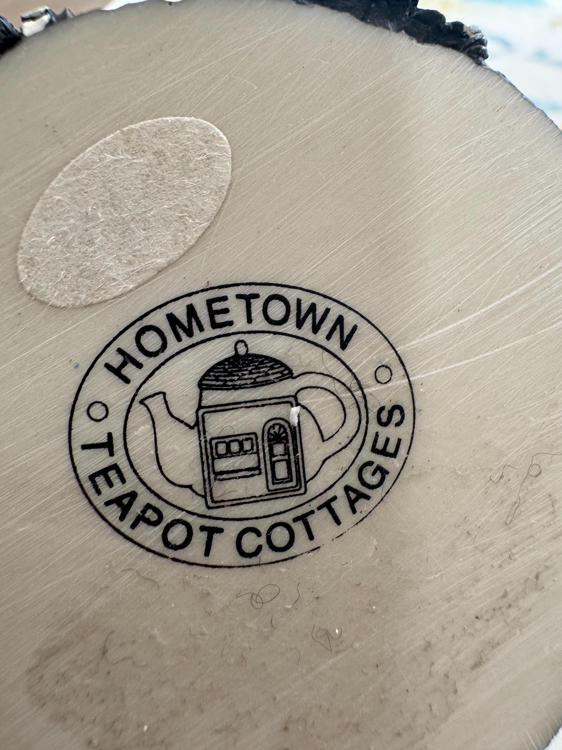 Miniature Hometown Teapot Cottage House Figurine Vtg Tea Pot Home Town ...