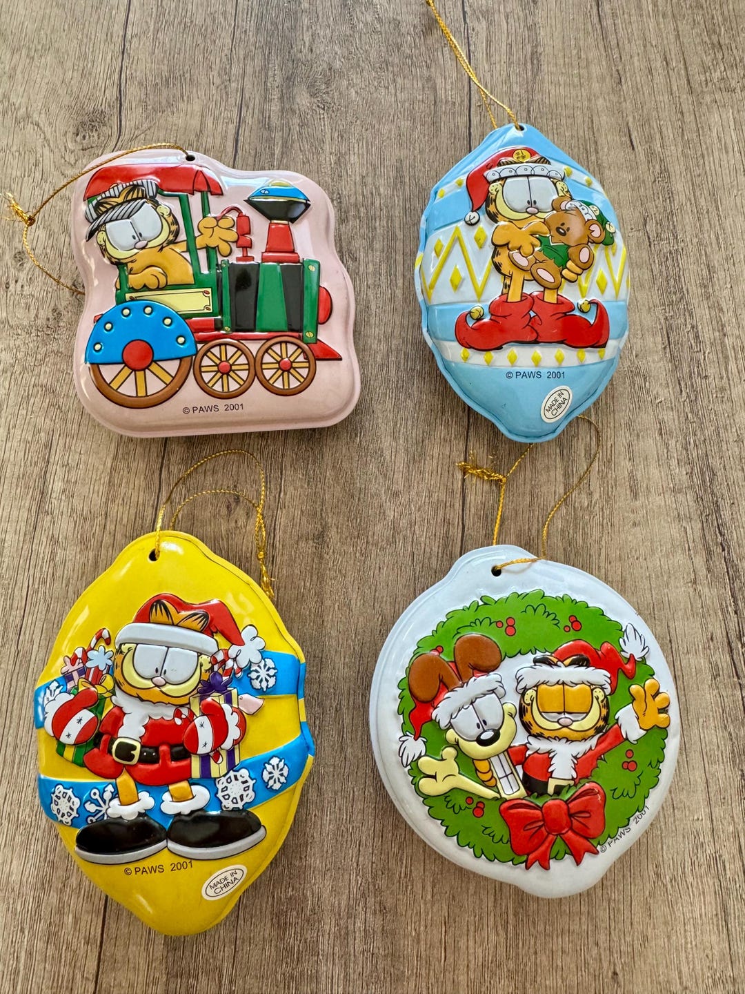 Garfield Tin Collectible and Vintage Ornaments - Etsy