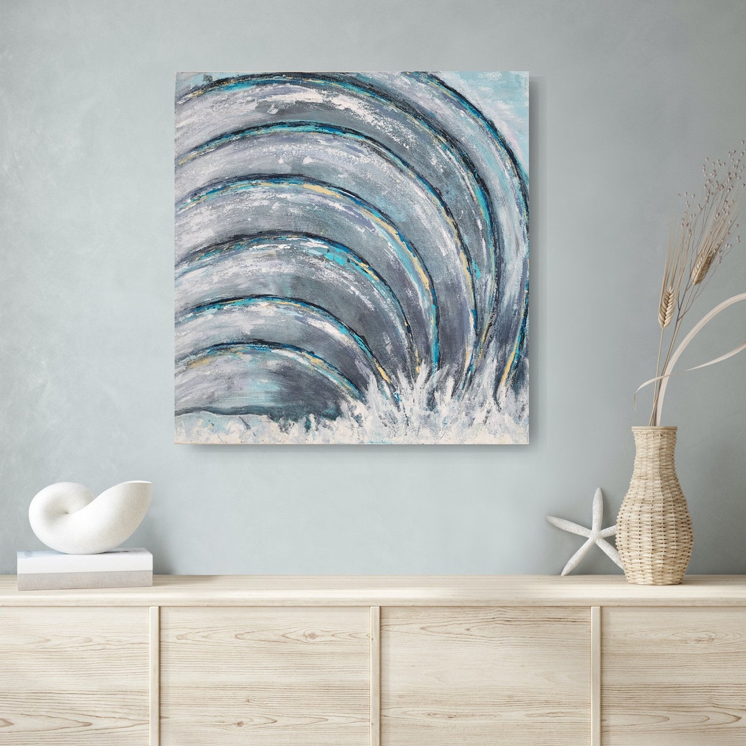 Original Art Painting big Blue 24x24 In - Etsy