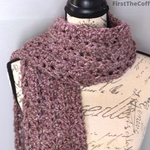 Easy Bulky Yarn Crochet Scarf Pattern PDF From First the Coffee - Etsy