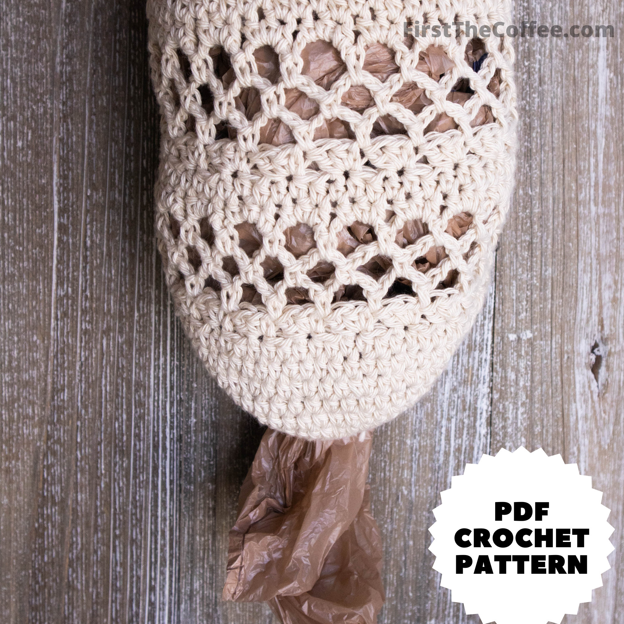 Farmhouse Style Crochet Plastic Bag Holder Pattern, Grocery Bag Saver ...