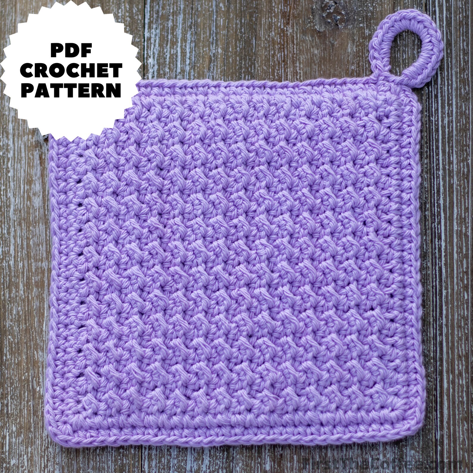 Square Crochet Potholder Pattern PDF - Etsy