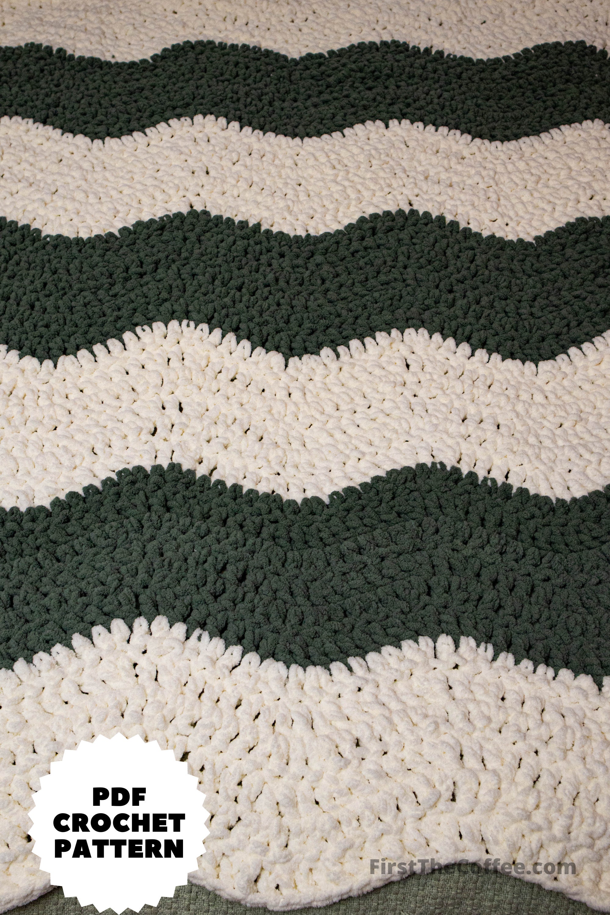 Ripple Crochet Blanket Pattern, Easy Crochet Lapghan Pattern, Lap Throw ...