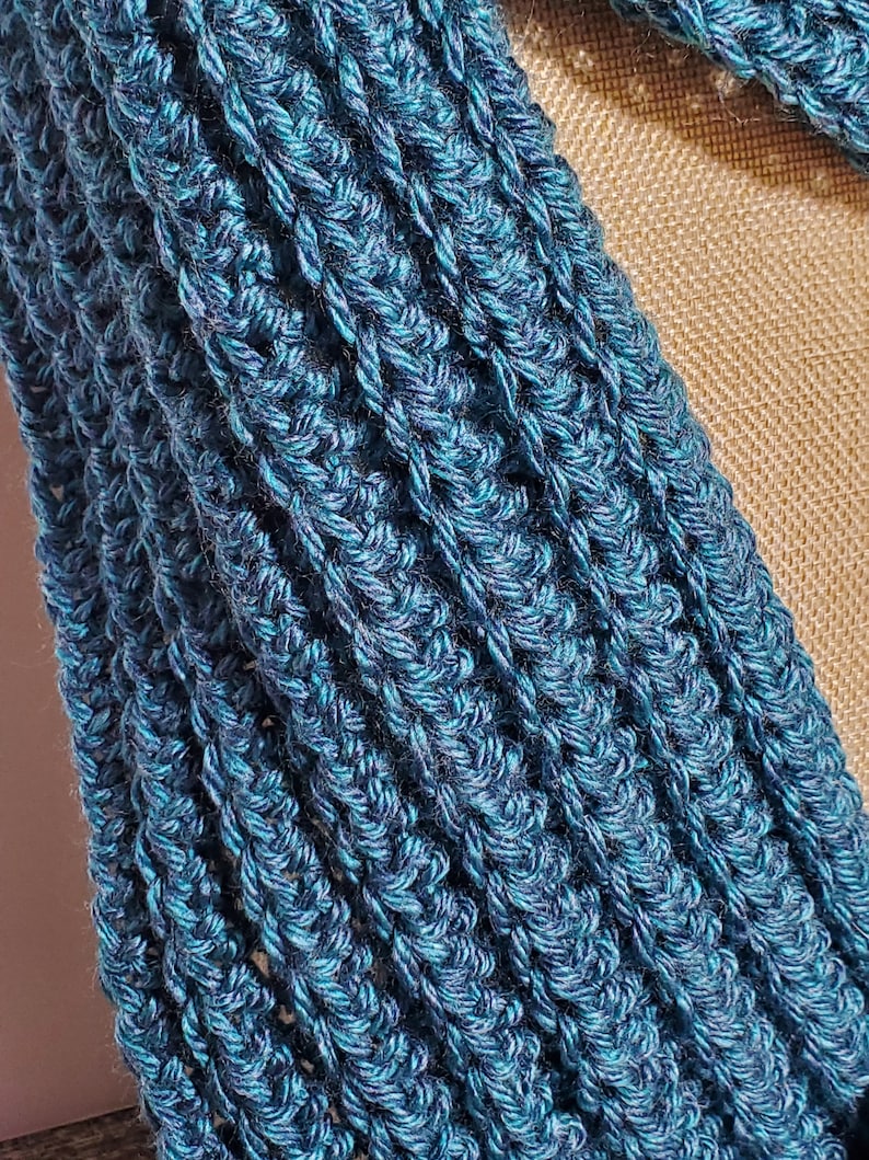 Easy Half Double Crochet Scarf Pattern PDF for Men or Women, Great for ...