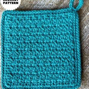 Square Modern Crochet Potholder Pattern, A Unique and Textured Hot Pad ...