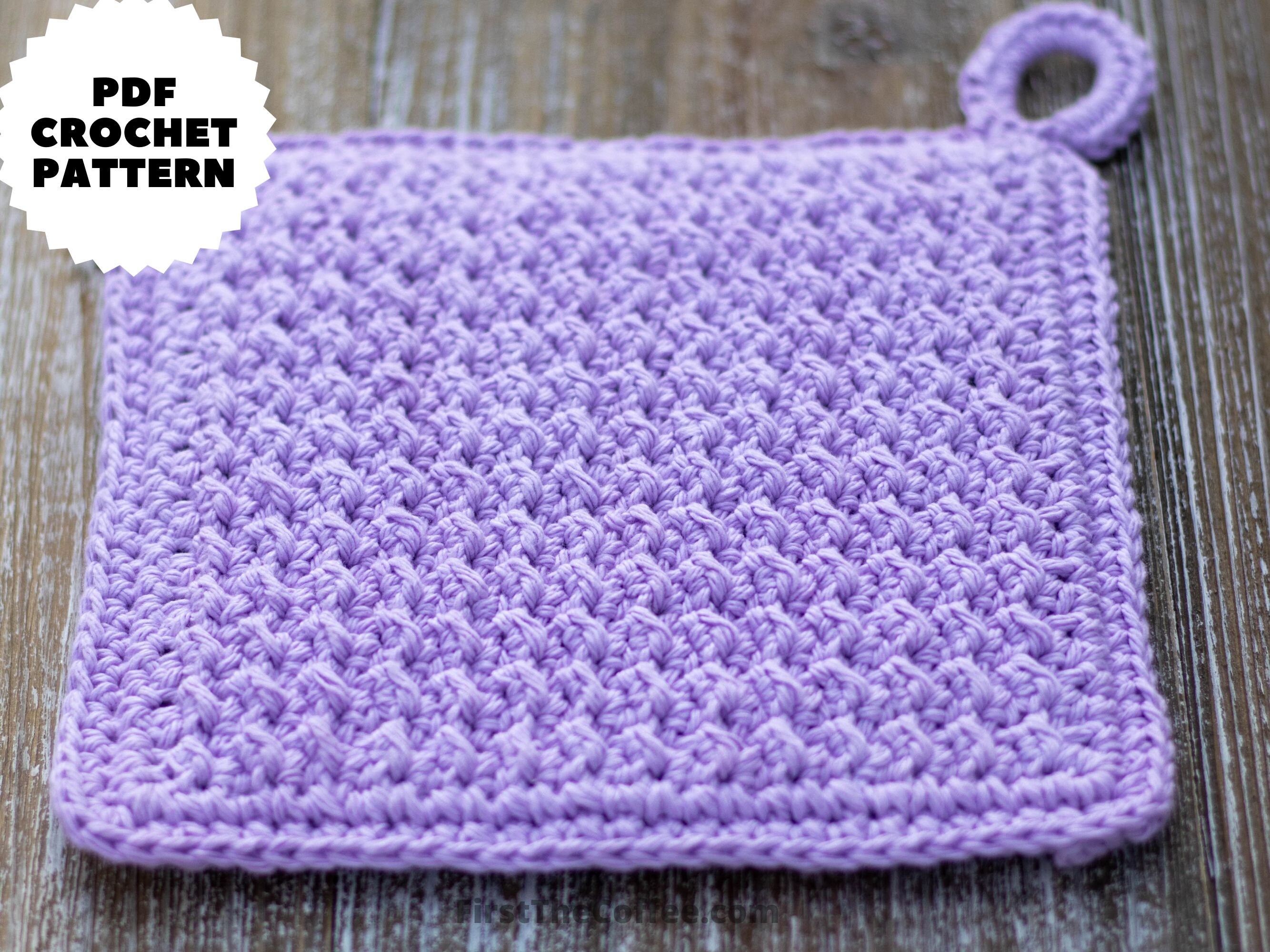 Square Crochet Potholder Pattern PDF - Etsy