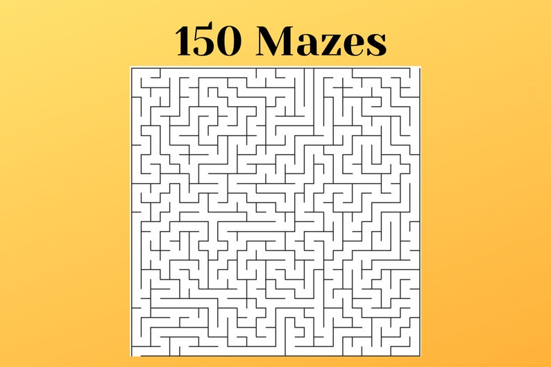 150 Mazes | Instant Download | Printable | PDF | Three Levels of ...