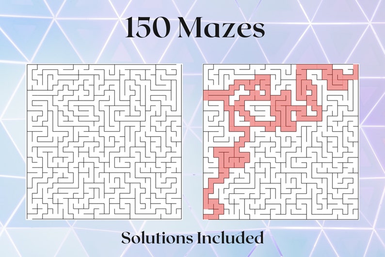150 Mazes | Instant Download | Printable | PDF | Three Levels of ...