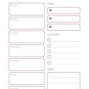 Weekly Planner Printable | Weely Goal Planner | Weekly To-do List ...