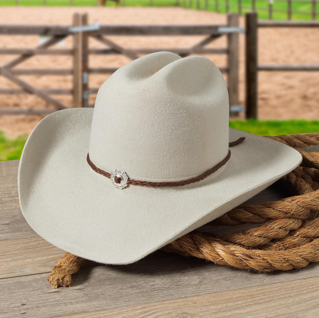 88000 Stone Grey Fur Felt Cowboy Hat - Etsy