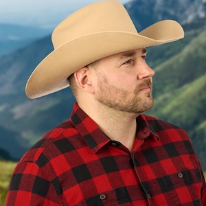 Roper Cowboy Hat Tan - 100% Wool Felt - Etsy