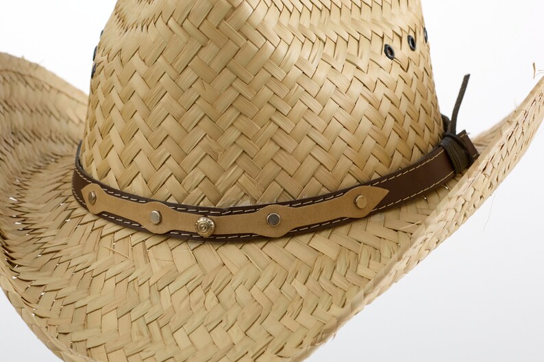 Palm Straw Cowboy Hat - Etsy