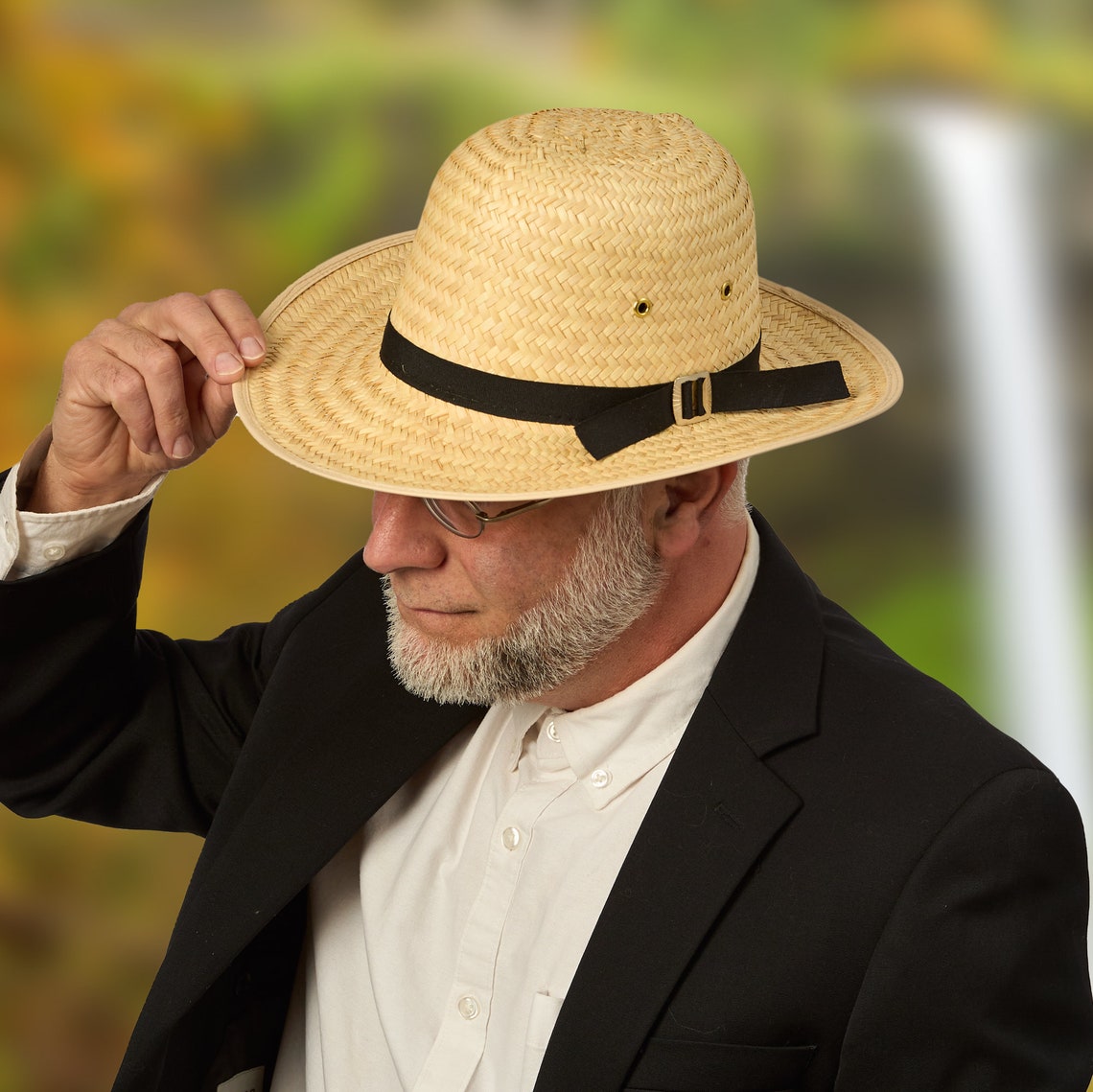 Amos Natural Palm Straw Amish Hat - Etsy