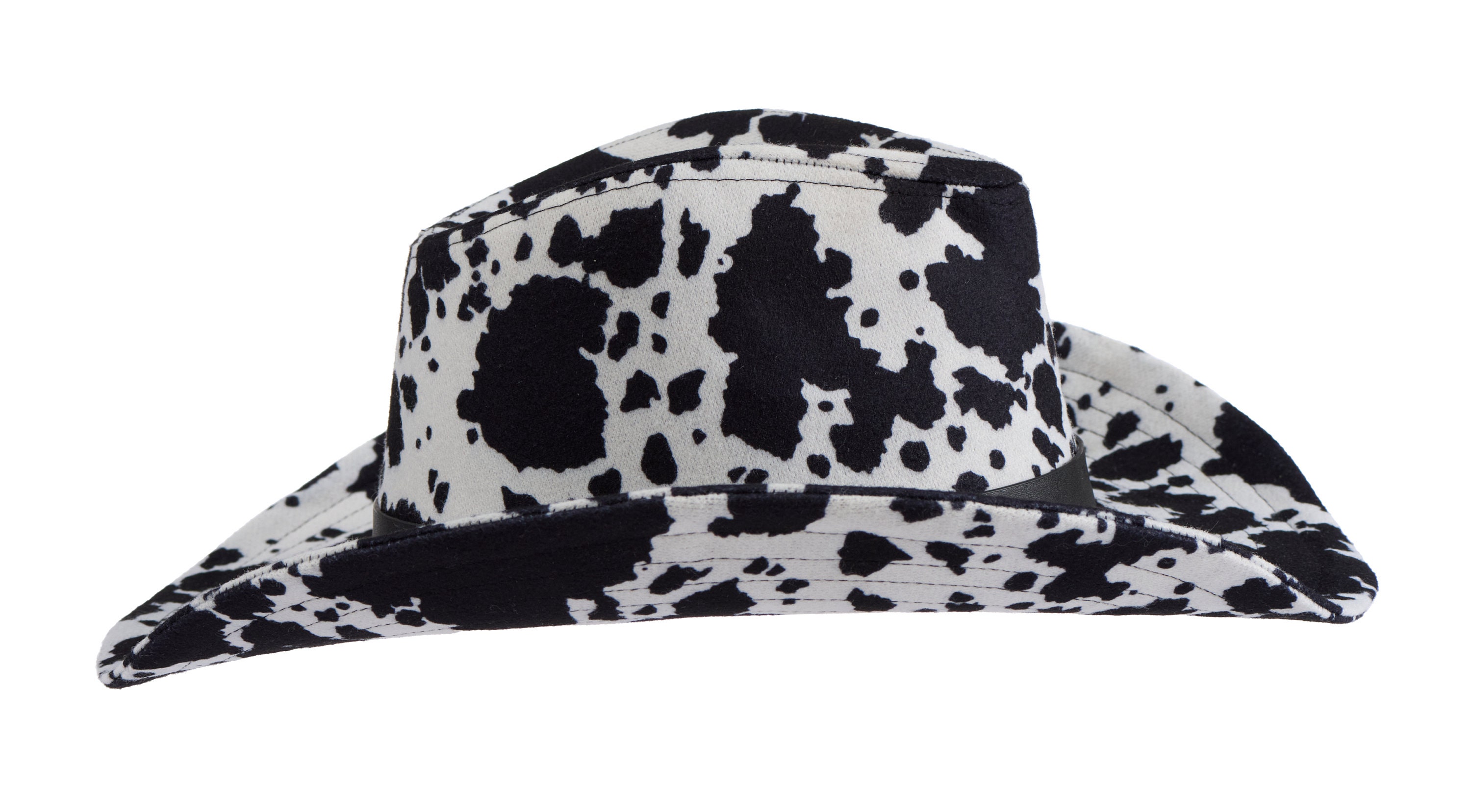 Cow Pattern Hat Black & White Felt Hat - Etsy