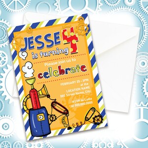 Machines Birthday Invitation - Etsy