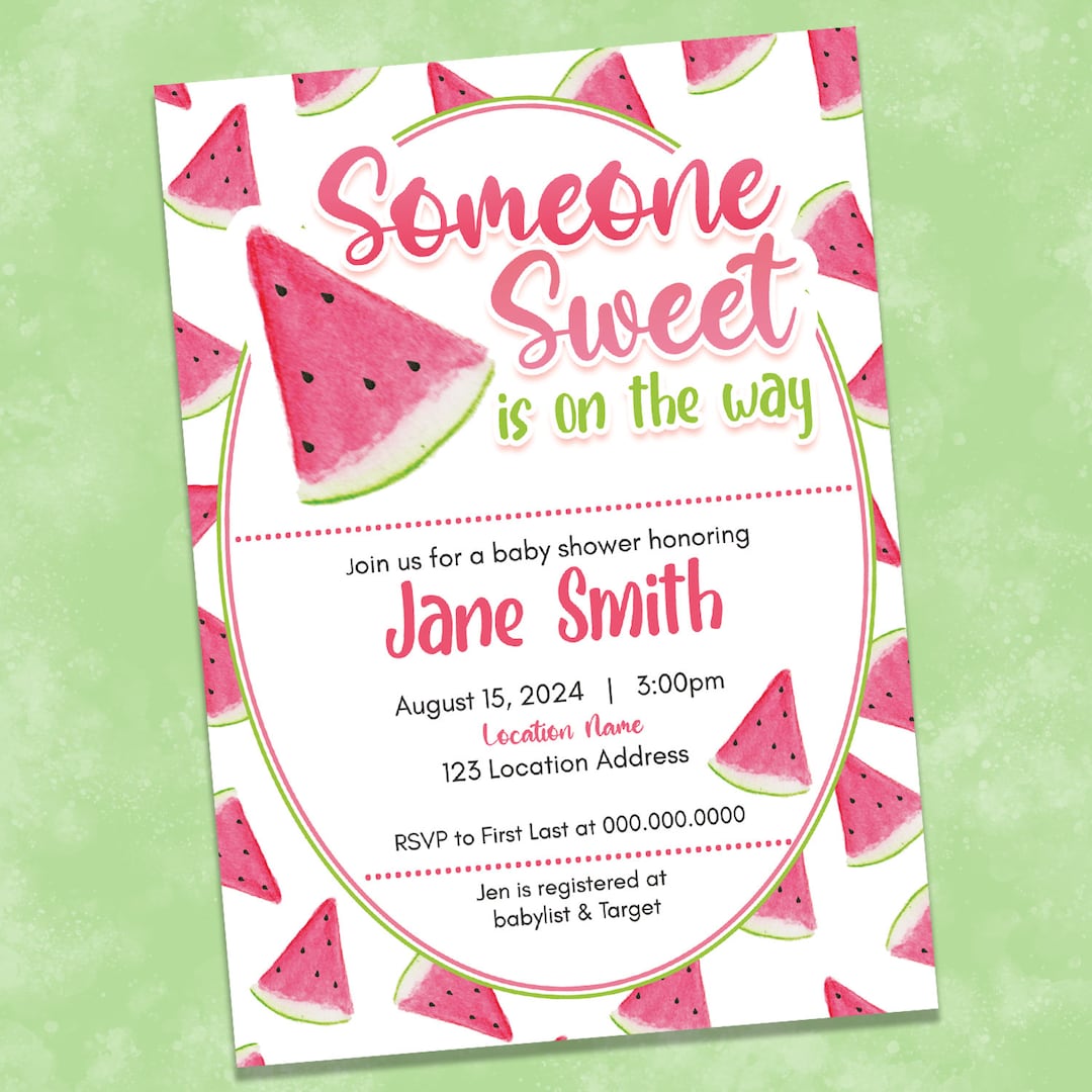 Watermelon Baby Shower Invites - Etsy
