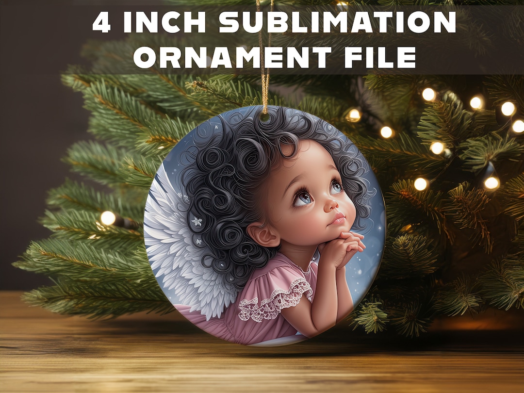 Angel Sublimation Ornament PNG File Christmas Ornament Sublimation, 4 X ...