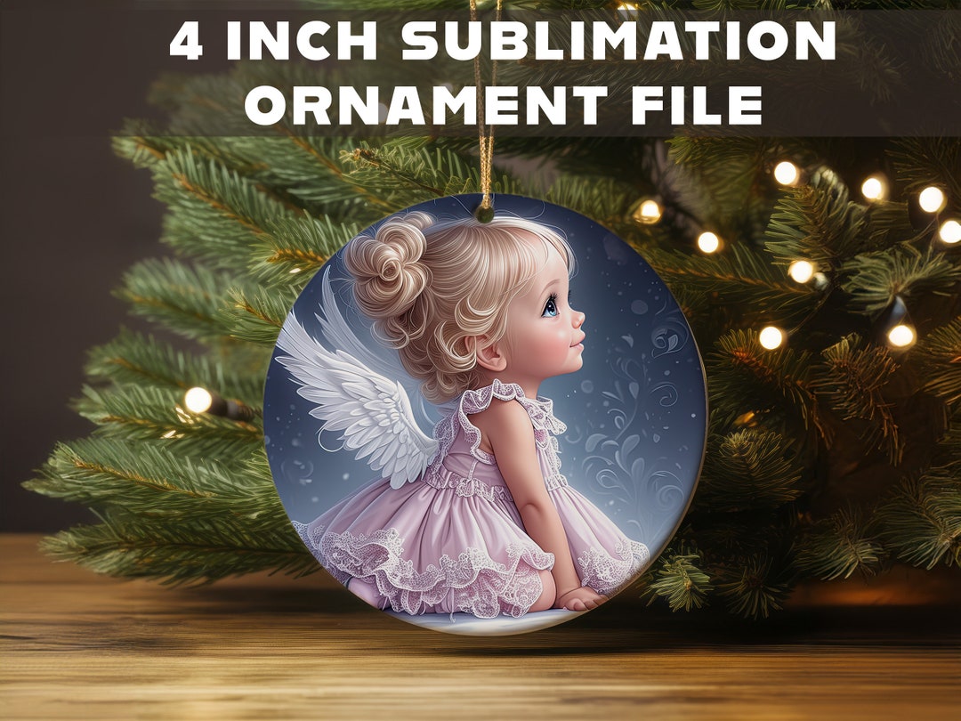 Angel Sublimation Ornament PNG File Christmas Ornament Sublimation, 4 X ...
