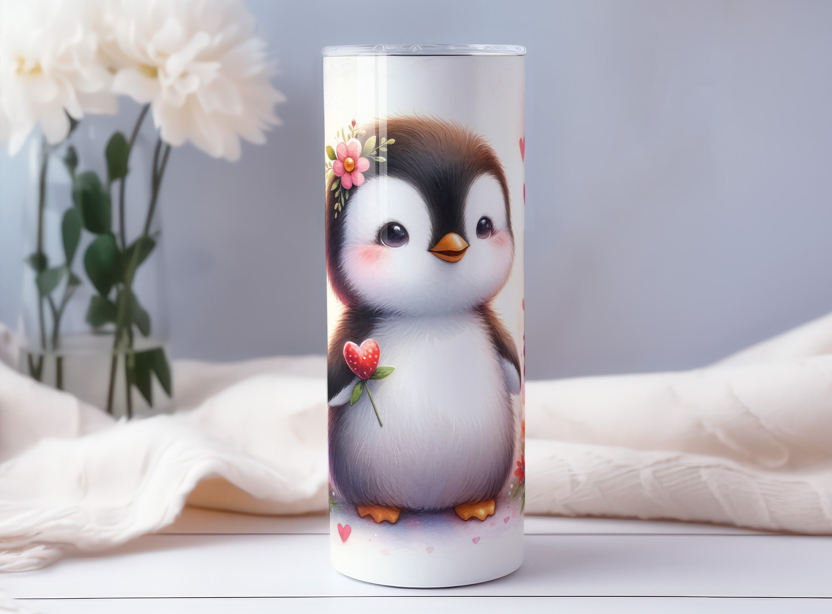 Penguin Tumbler Wrap, Sublimation Design Digital Download PNG Penguin ...