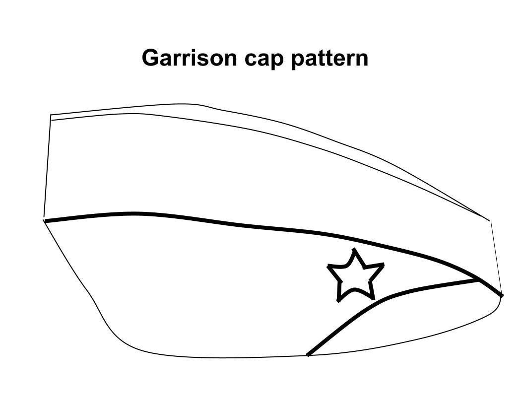 Garrison Cap Sewing Pattern: Beginner Friendly Costume Hat (PDF ...