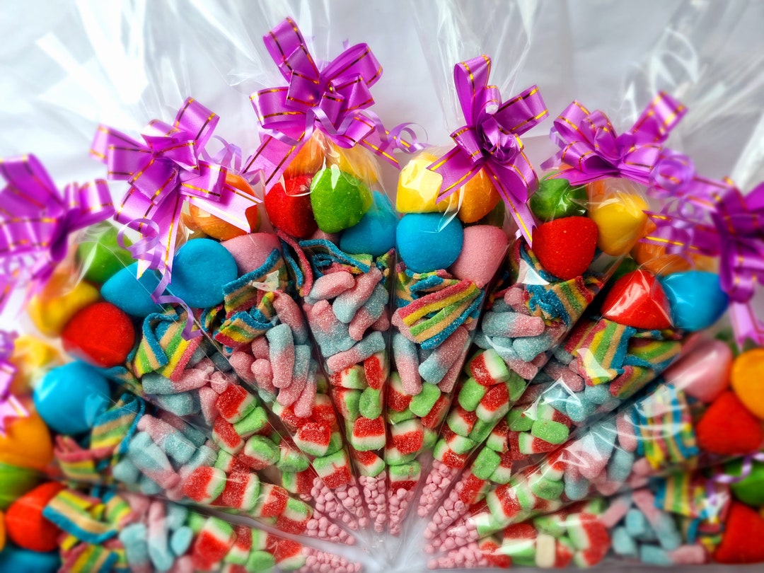 Sweet Cones, Personalised Pre Filled Sweet Cones, Kids Party Bags, Pick ...