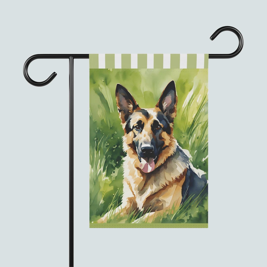German Shepherd Dog Garden Flag | Custom Shepherd Garden Flag | Garden ...