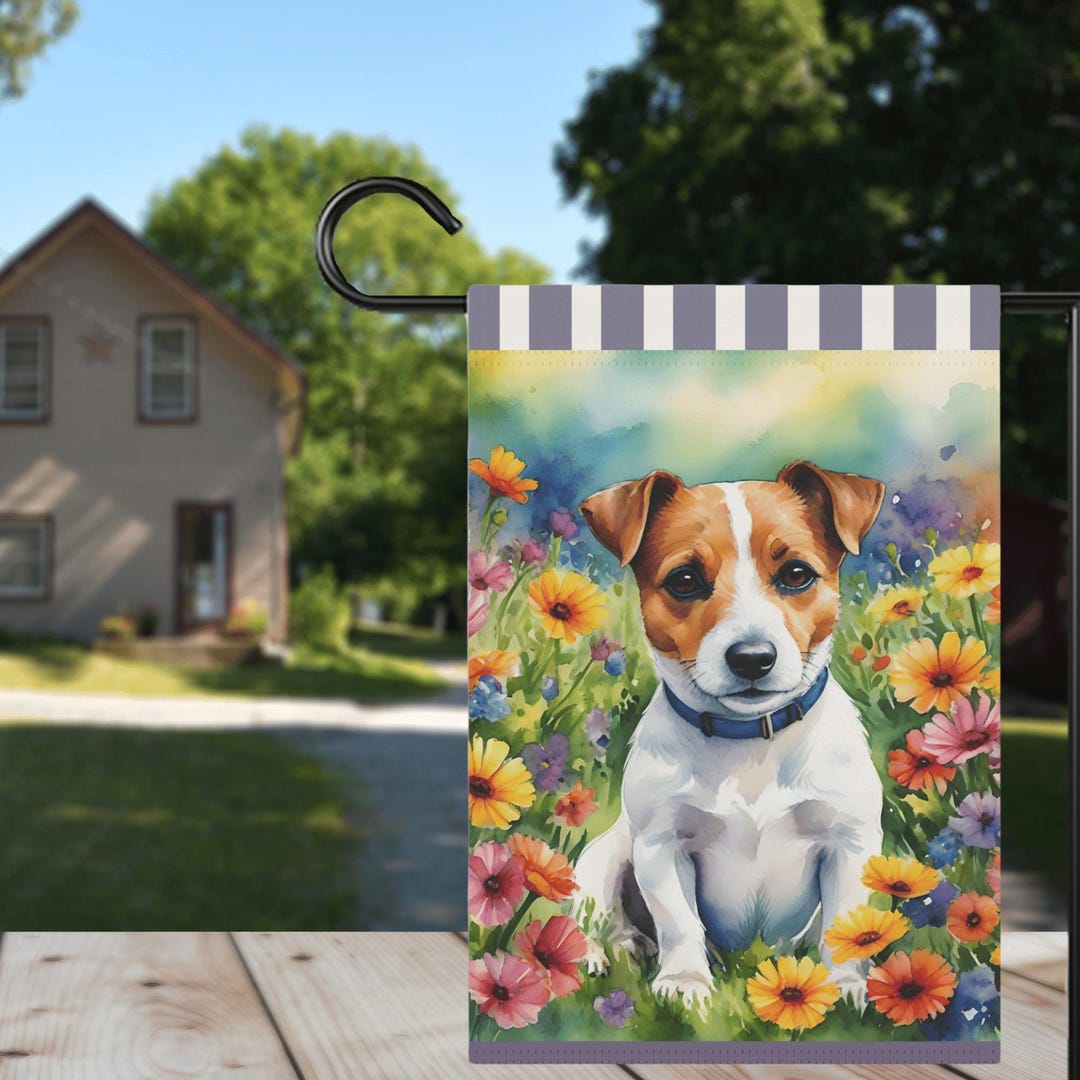 Jack Russell Dog Garden Flag | Custom Jack Russell Garden Flag | Garden ...