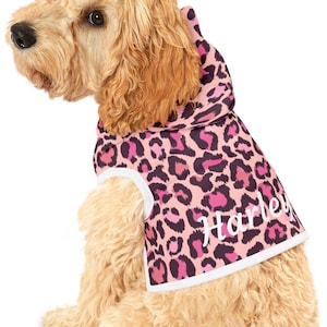 Leopard Print Pet Hoodie | Pink Leopard | Dog and Cat Clothes | Trendy ...