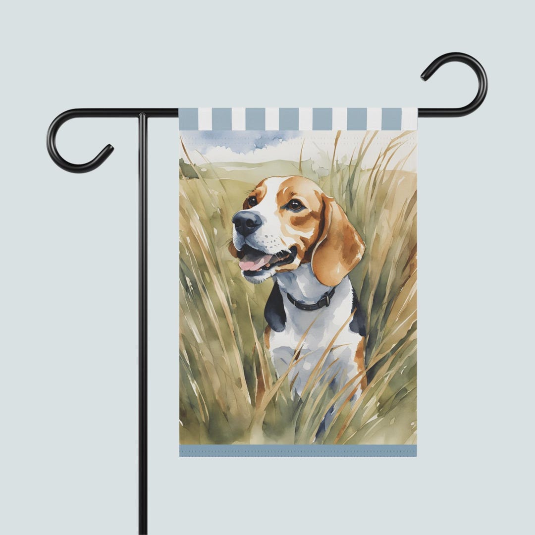 Beagle Dog Garden Flag Custom Outdoor Decor Spring Summer Yard Flag for ...