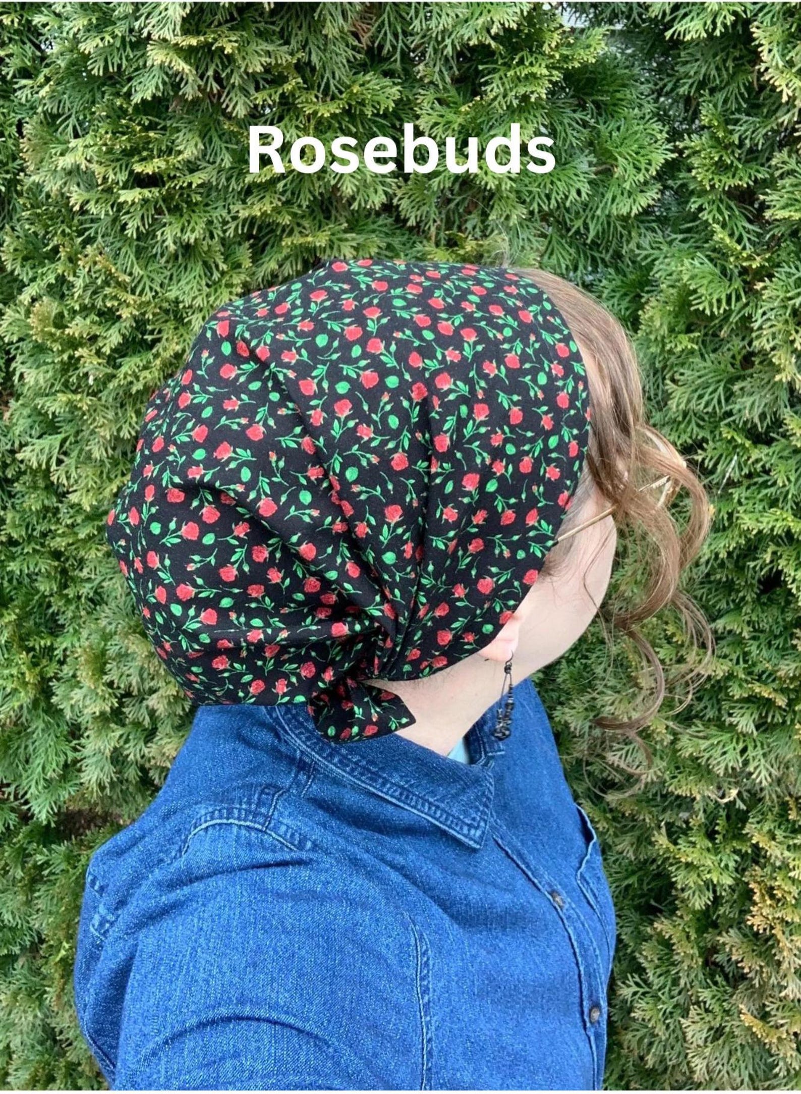 Cotton Floral Headcoverings - Full Coverage Snood, Headwrap, Headscarf ...
