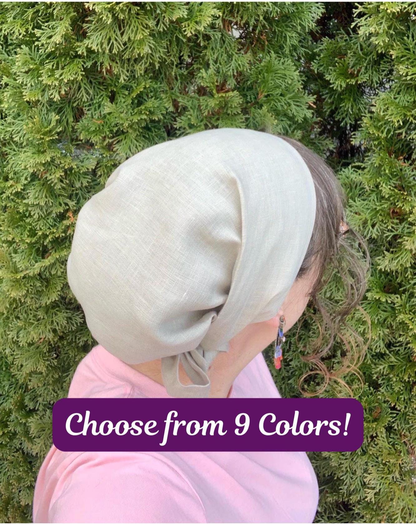 Linen Full Coverage Headcoverings: Solid Color Snood, Headwrap, Tichel ...