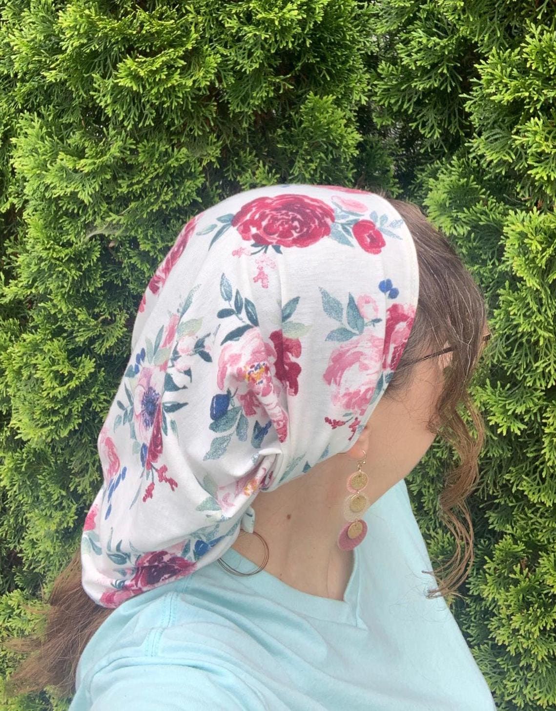 Stretch Soft Knit & Velvet Convertible Headcoverings, Headband, Tichel ...