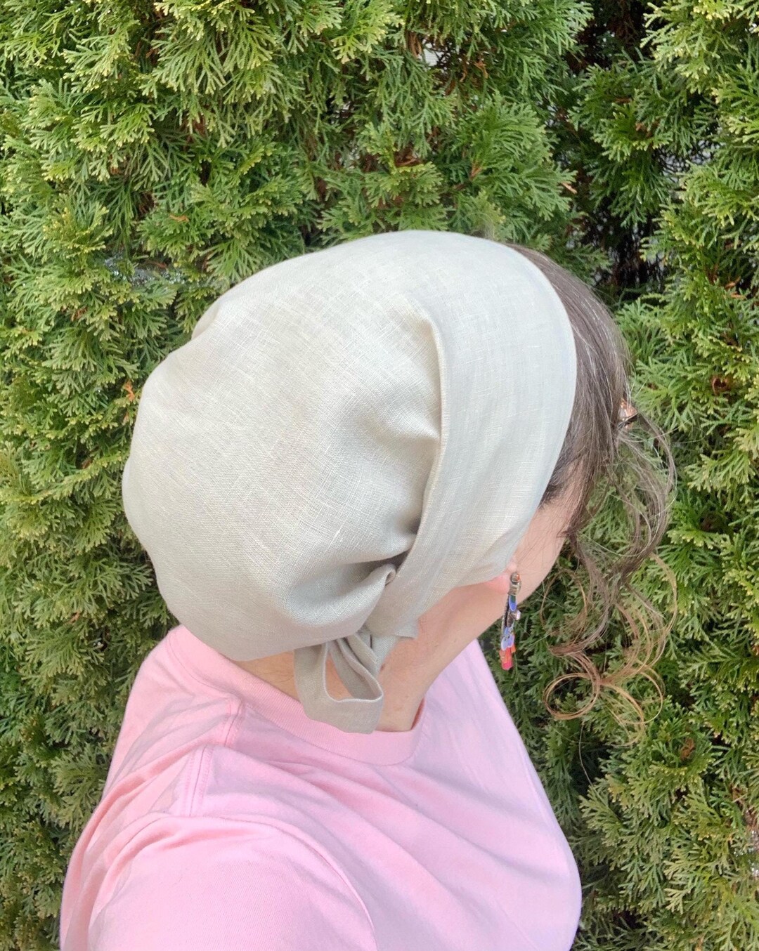Linen Full Coverage Headcoverings: Solid Color Snood, Headwrap, Tichel ...