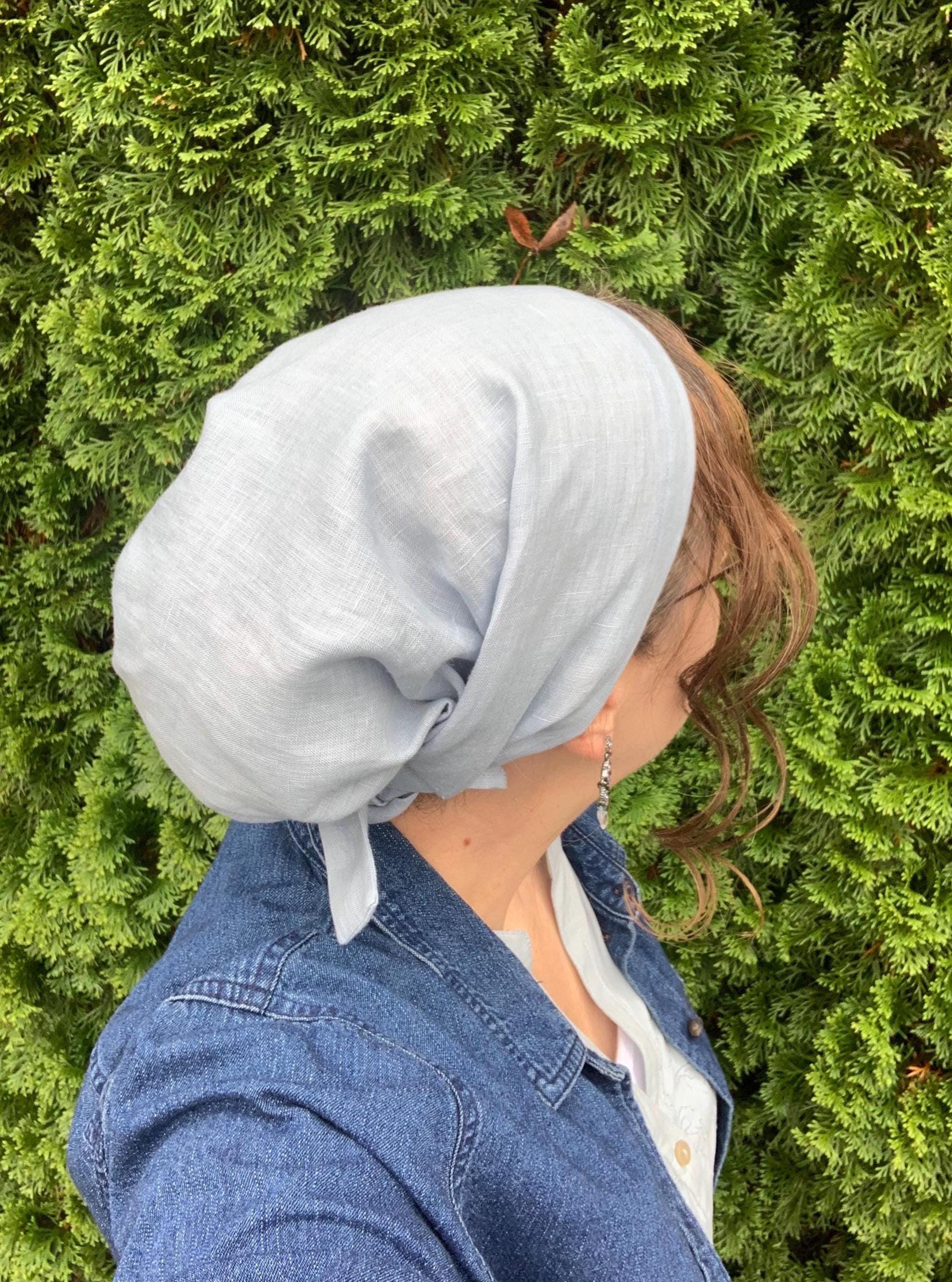 Linen Full Coverage Headcoverings: Solid Color Snood, Headwrap, Tichel ...